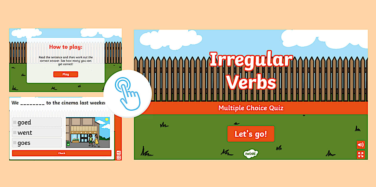 ESL Irregular Verbs Multiple Choice Quiz [Kids, A2] - Twinkl