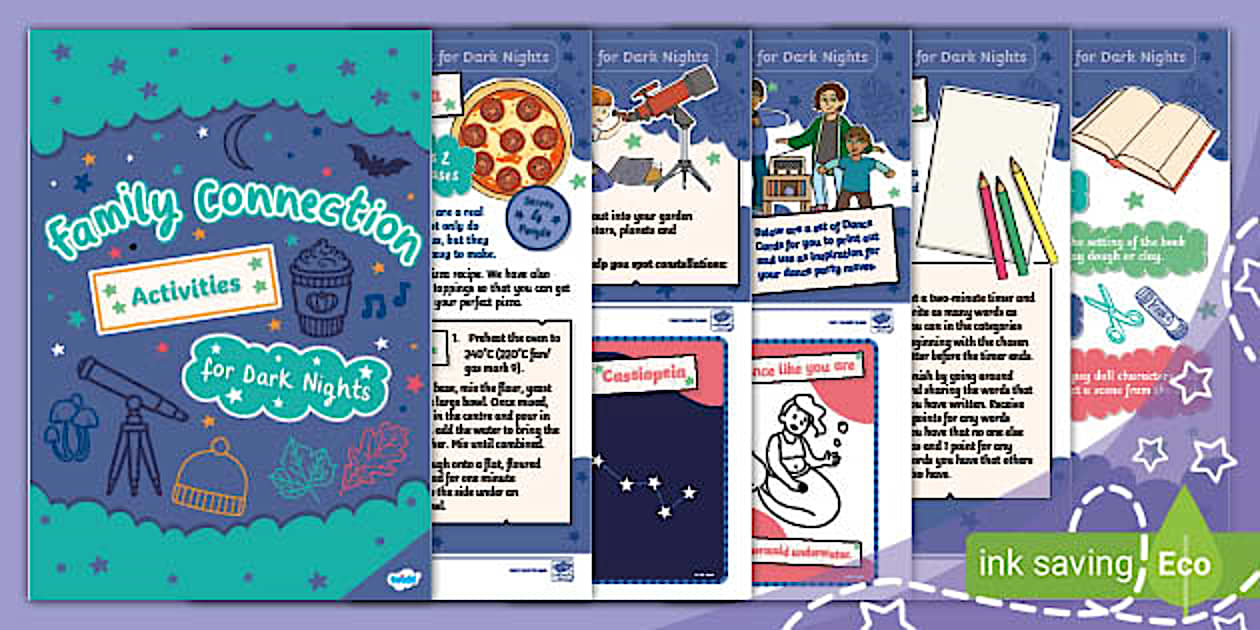 Family Connection Activities for Dark Nights (teacher made)
