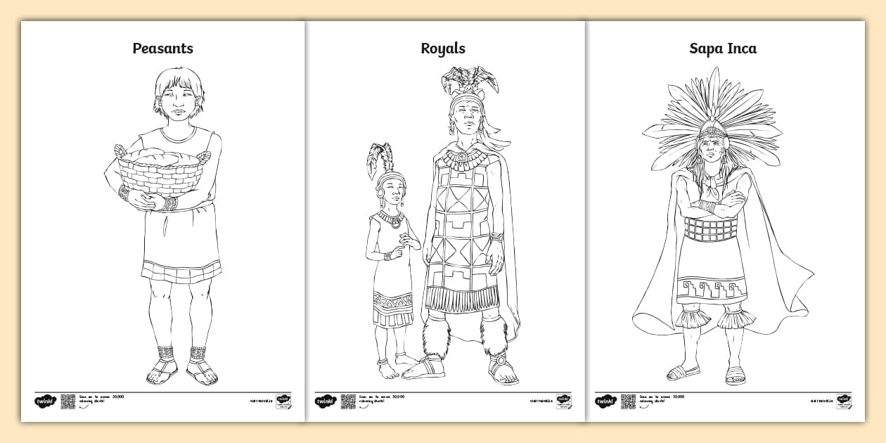 Inca Empire Colouring Pages (teacher made) - Twinkl
