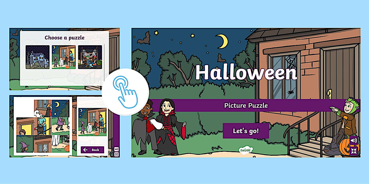 Halloween Themed Picture Slider Puzzle (teacher made)