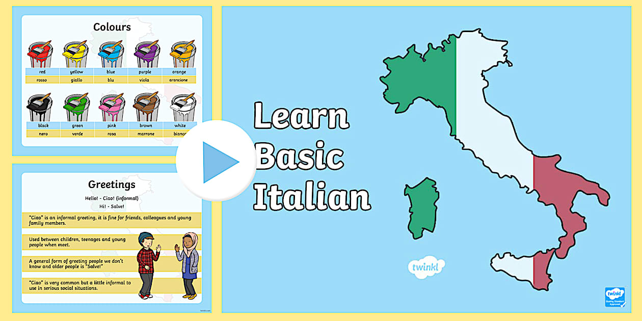 Learn Basic Italian PowerPoint - Language Resources - Twinkl