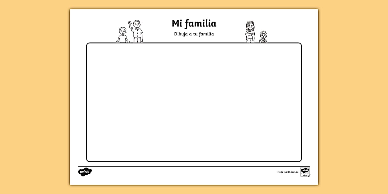 Ficha de actividad: Dibuja a tu familia | Twinkl - Twinkl