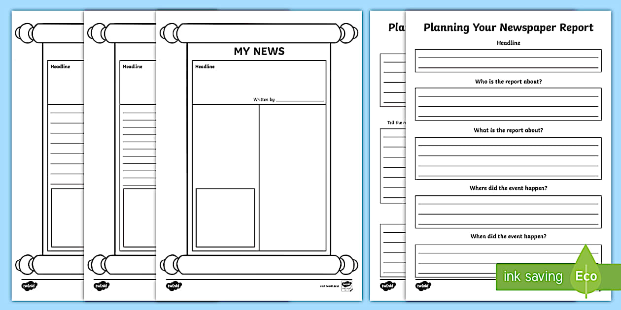 Volcano Newspaper Writing Activity (teacher made) - Twinkl