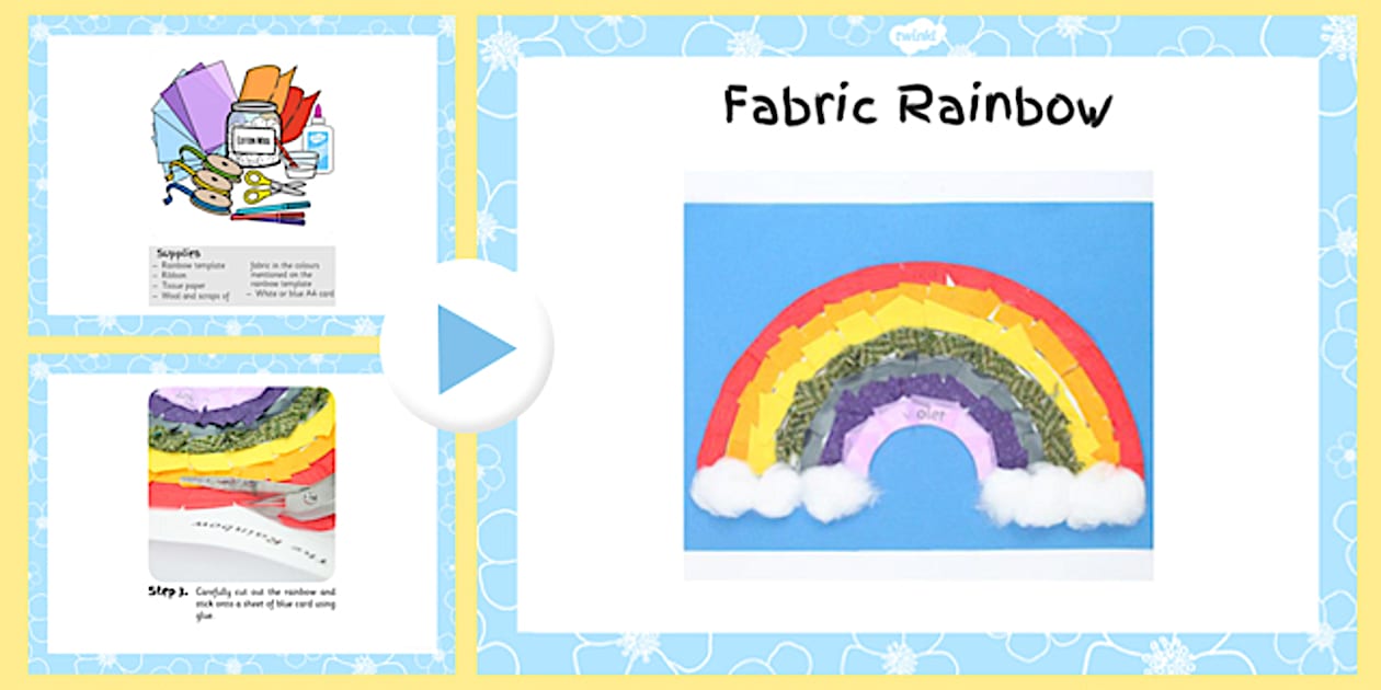 Fabric Rainbow Craft Instructions PowerPoint (teacher made)
