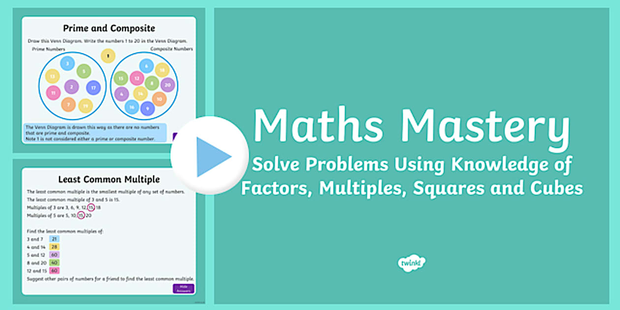 Multiplication and Division, Solve Problems Using Factors, Multiples ...