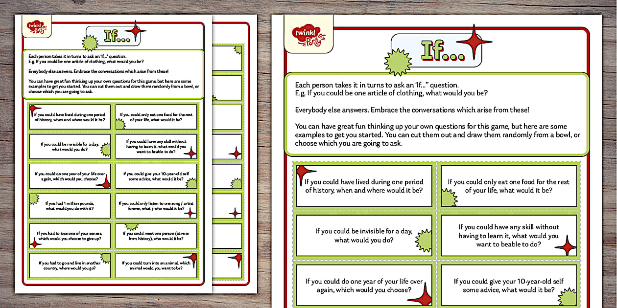 If... Game - Fun Party Ice Breaker | Twinkl Party - Twinkl