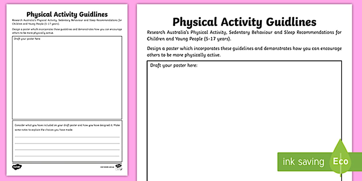 Australia's Physical Activity Guidelines Poster Design Activity
