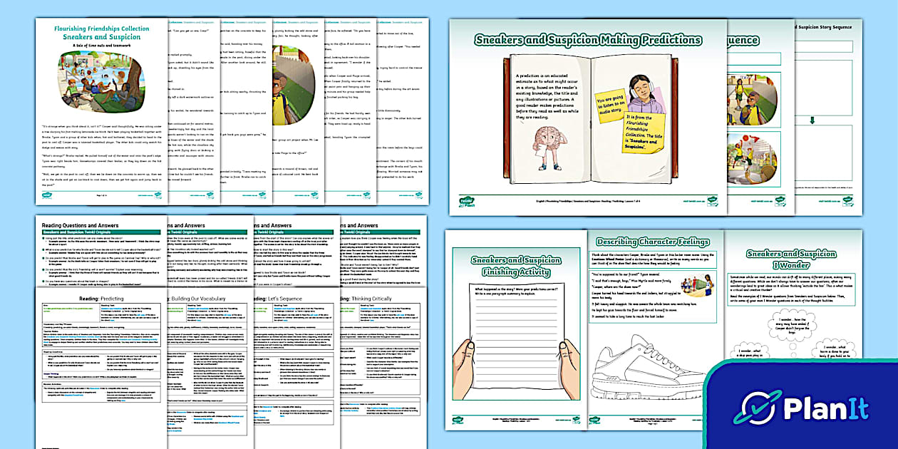 Year 4 Sneakers and Suspicion Reading Unit Pack - Twinkl Aus