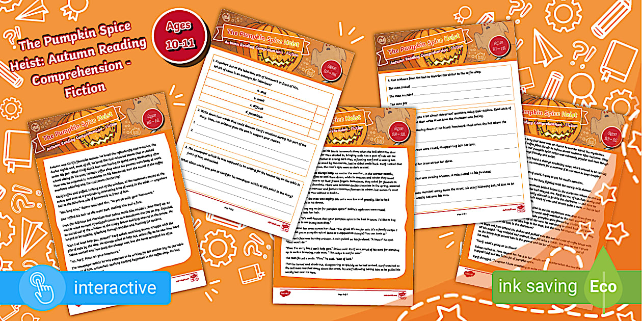 The Pumpkin Spice Heist - Year 6 Autumn Reading Comprehension (Ages 10 ...