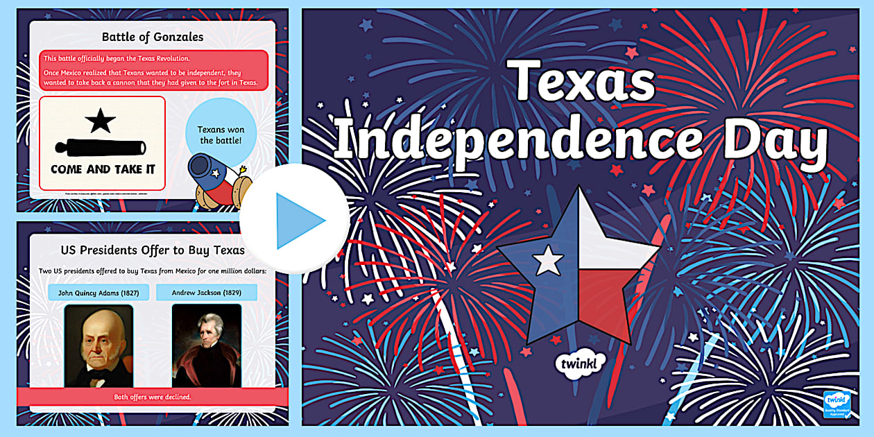 Texas Independence Day Powerpoint for Kids | Twinkl USA