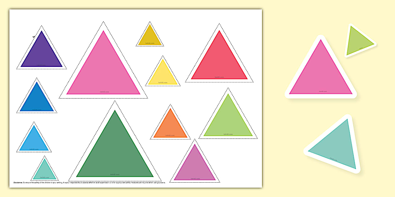 👉 Triangle Cut-Outs (teacher made) - Twinkl