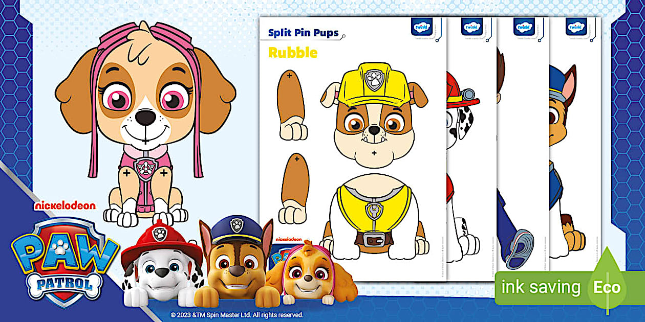FREE! - PAW Patrol: Split Pin Pups Pack - Twinkl
