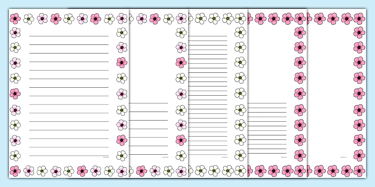Blossom Writing Paper | Spring-themed | Printable - Twinkl