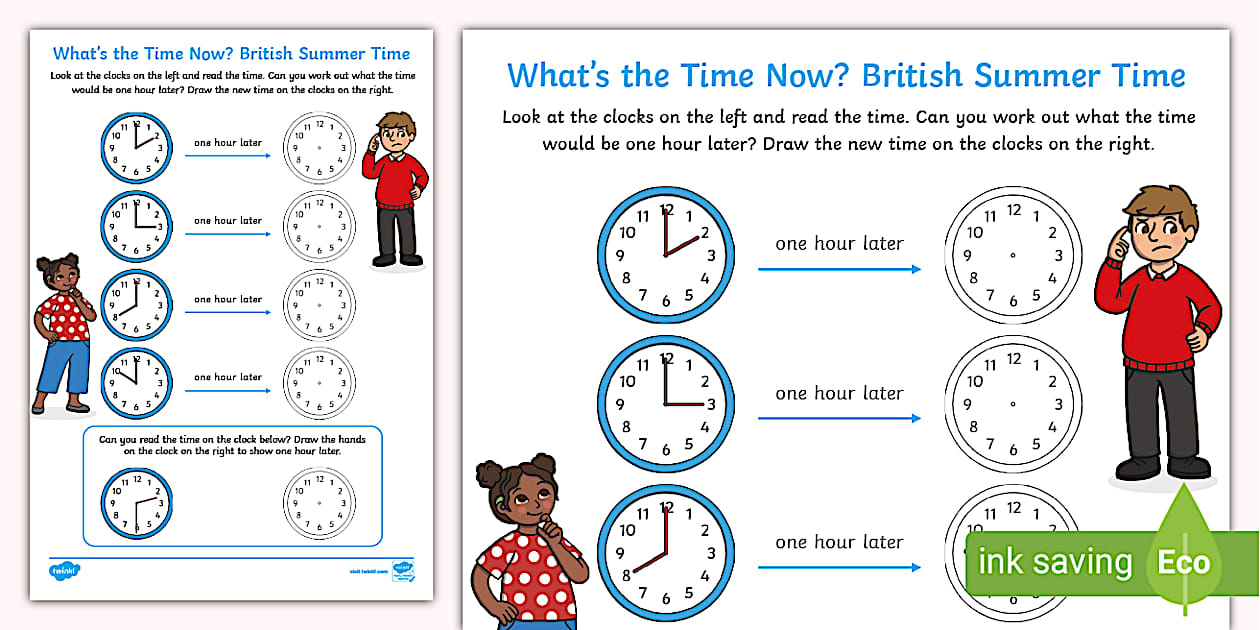 👉 What's the Time Now? British Summer Time Activity | KS1 Time