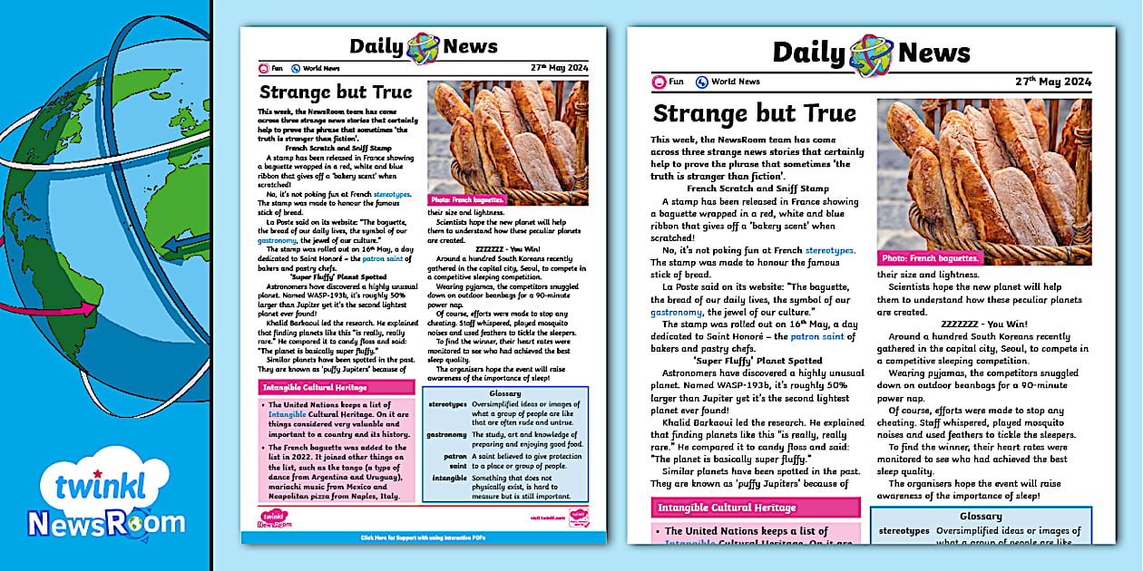 Strange But True News | Twinkl NewsRoom (teacher made)