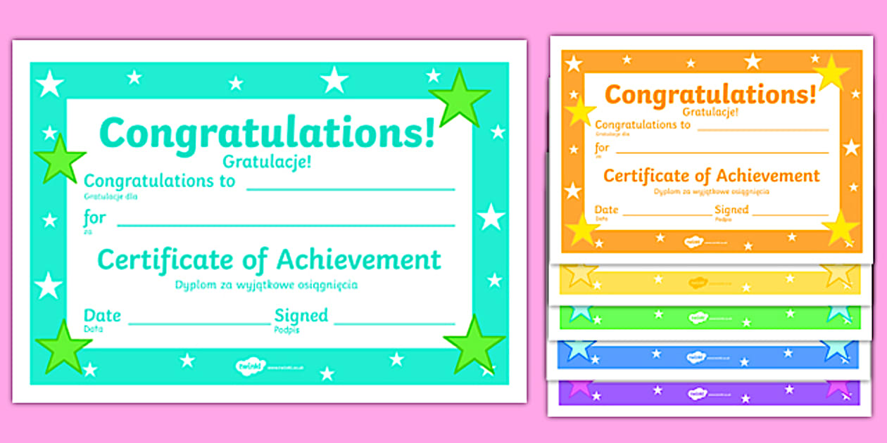 Editable Reward Certificates Polish Translation - Twinkl