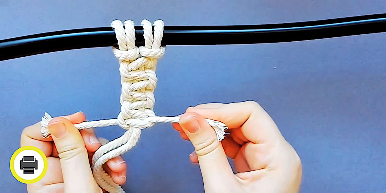 Square Knot - Macrame Instruction Pack (teacher made)