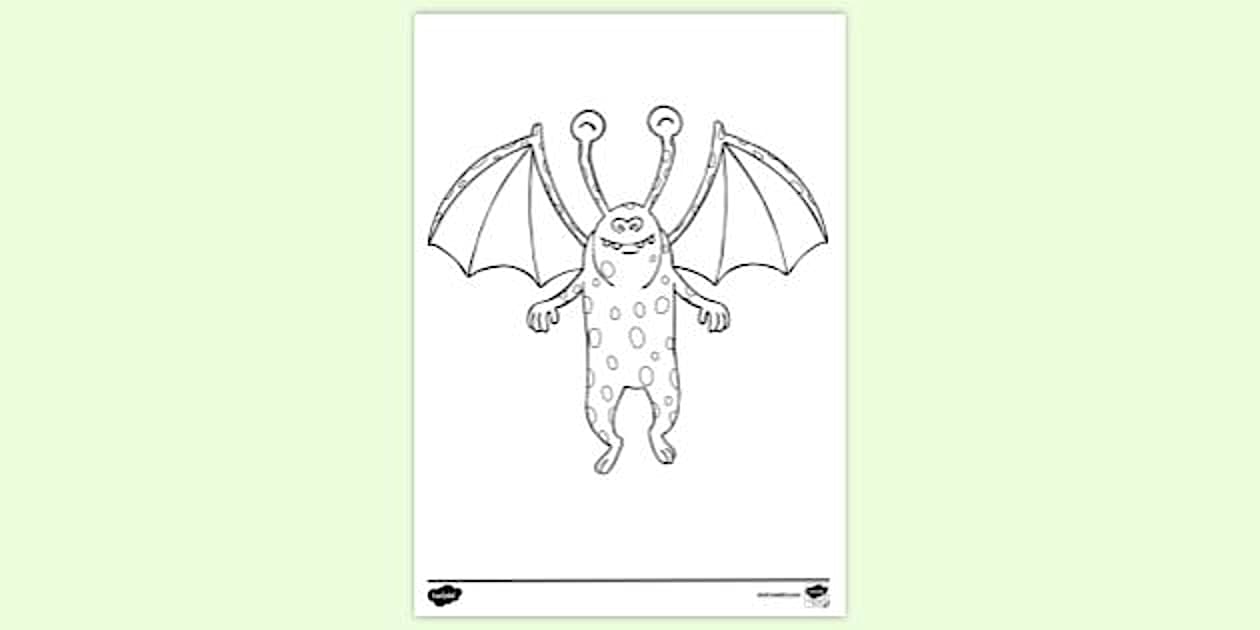 Spotty Alien Colouring Sheet | Colouring Sheets - Twinkl