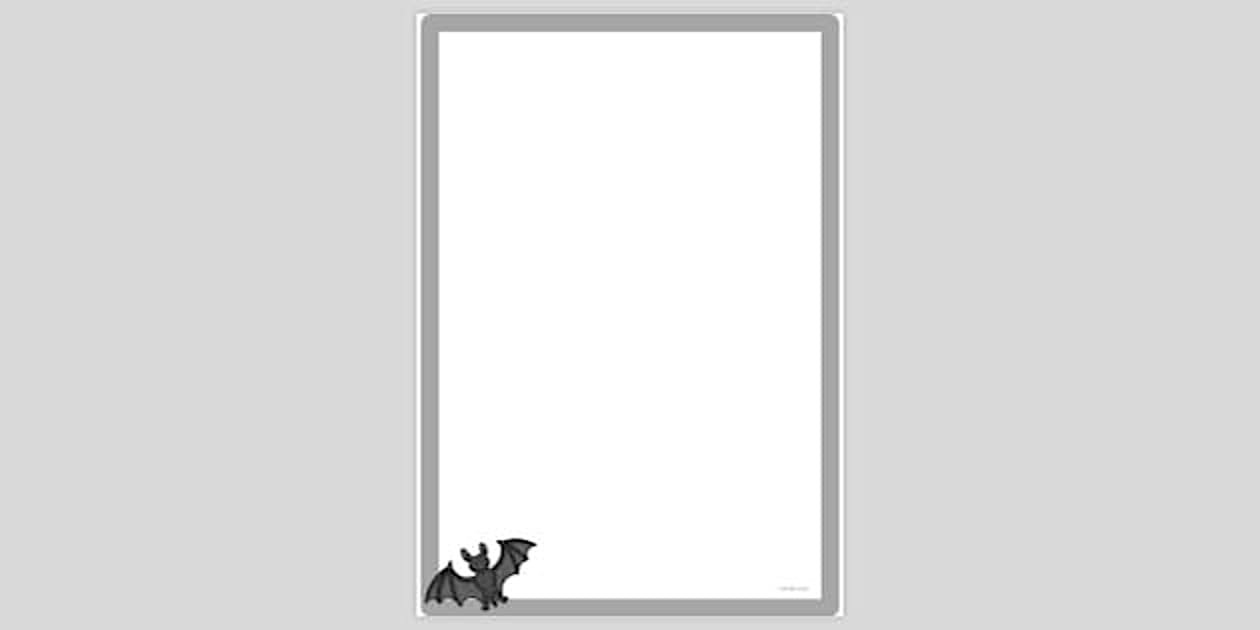 Simple Blank Bat Page Border | Page Borders | Twinkl