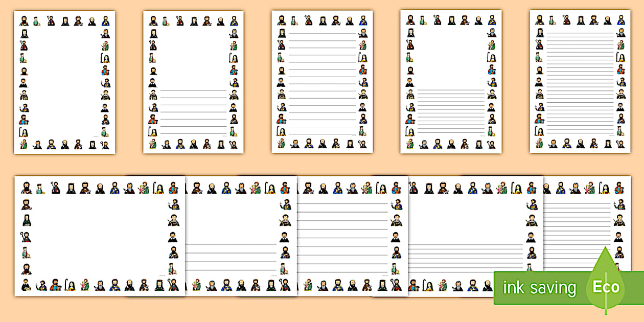 Editable All Saints' Day Page Border Pack (teacher made)