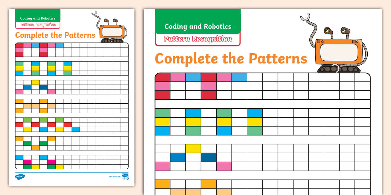 Robotics and Coding Patterns - Complete the Block Patterns Robotics and Coding Patterns - Complete the Block Patterns