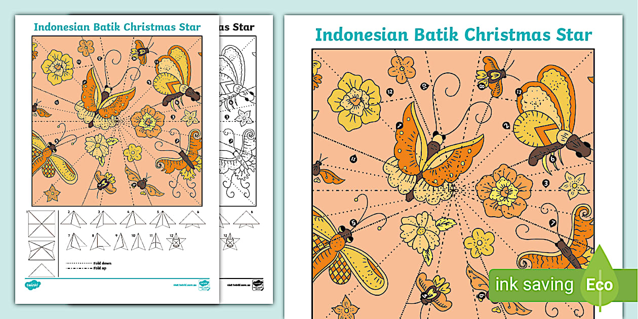 Indonesian Batik Christmas Star Decoration (teacher made)