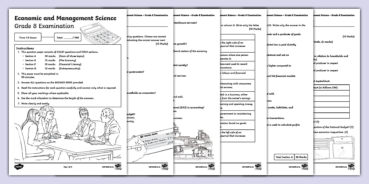 EMS Grade 8 June Exam (teacher made) - Twinkl