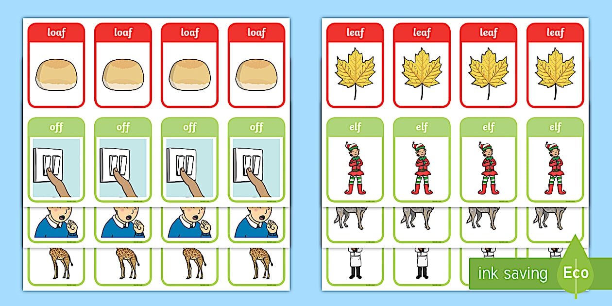 /f/ Final Sound Snap Card Game (teacher made) - Twinkl