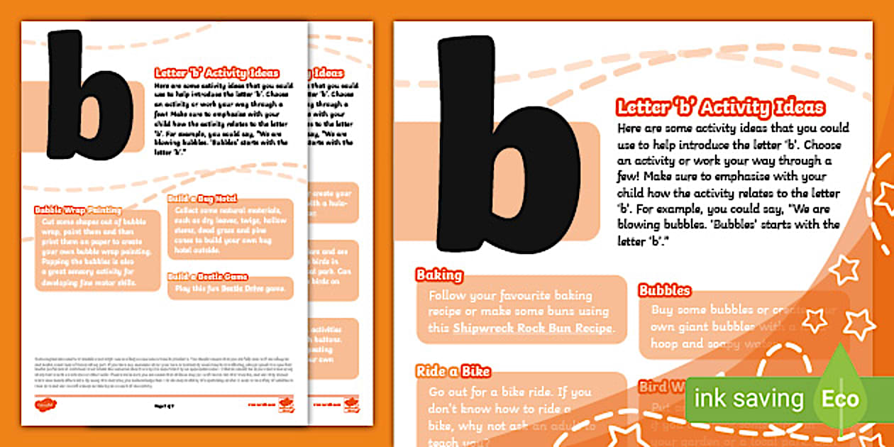 Letter 'b' Activity Ideas (Hecho por educadores) - Twinkl