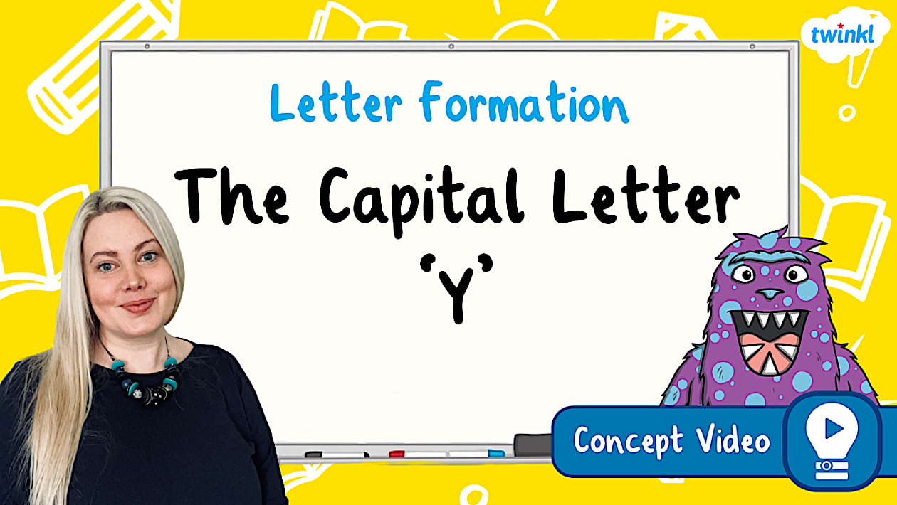The Capital Letter 'Y' | KS1 Letter Formation Handwriting Concept Video