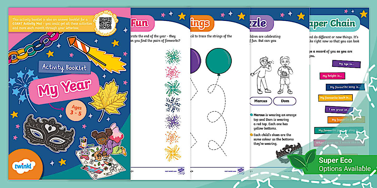 My Year Activity Booklet 3 to 5 years - Twinkl