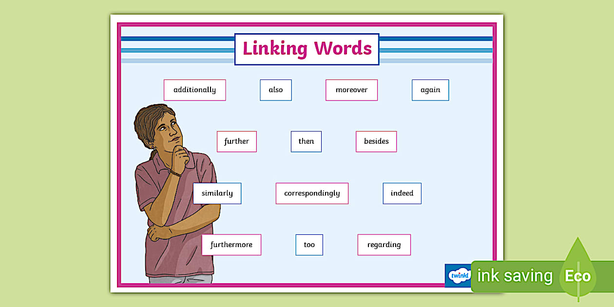 Linking Words Word Mat (teacher made) - Twinkl