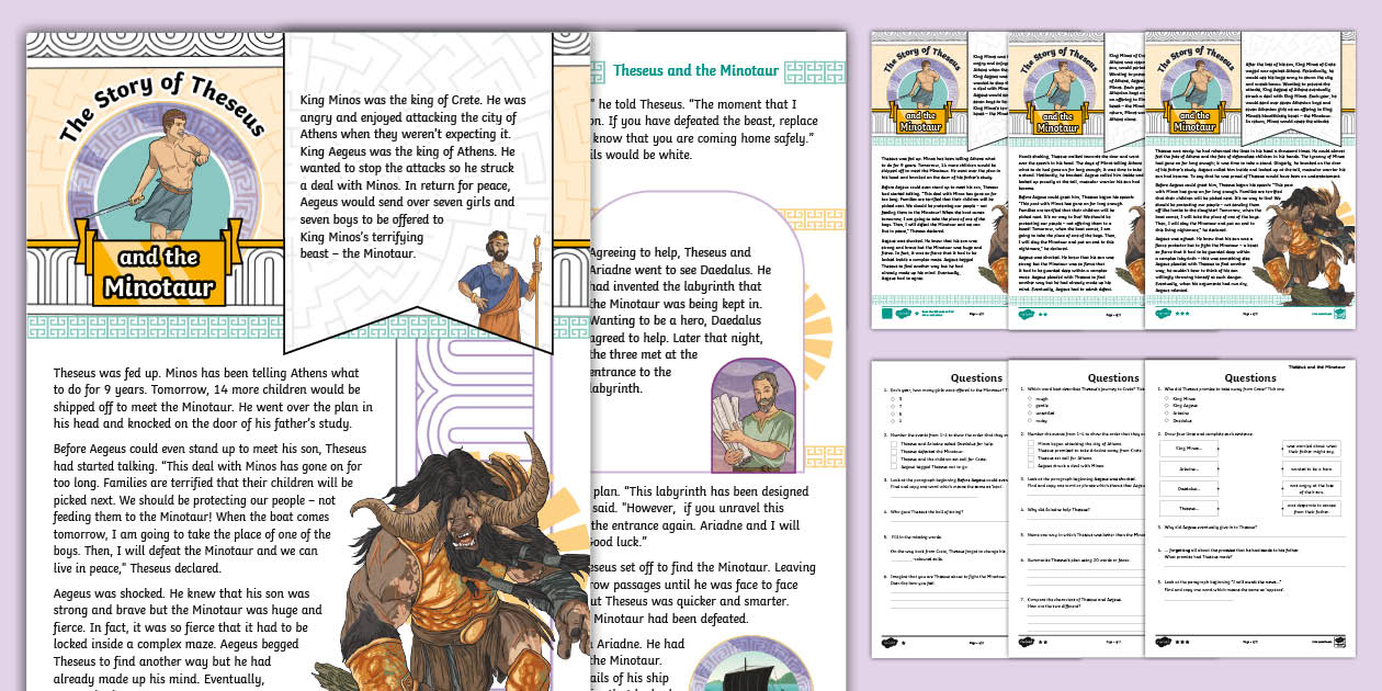 UKS2 Mythical Stories from Different Cultures: The Story of 'Theseus ...