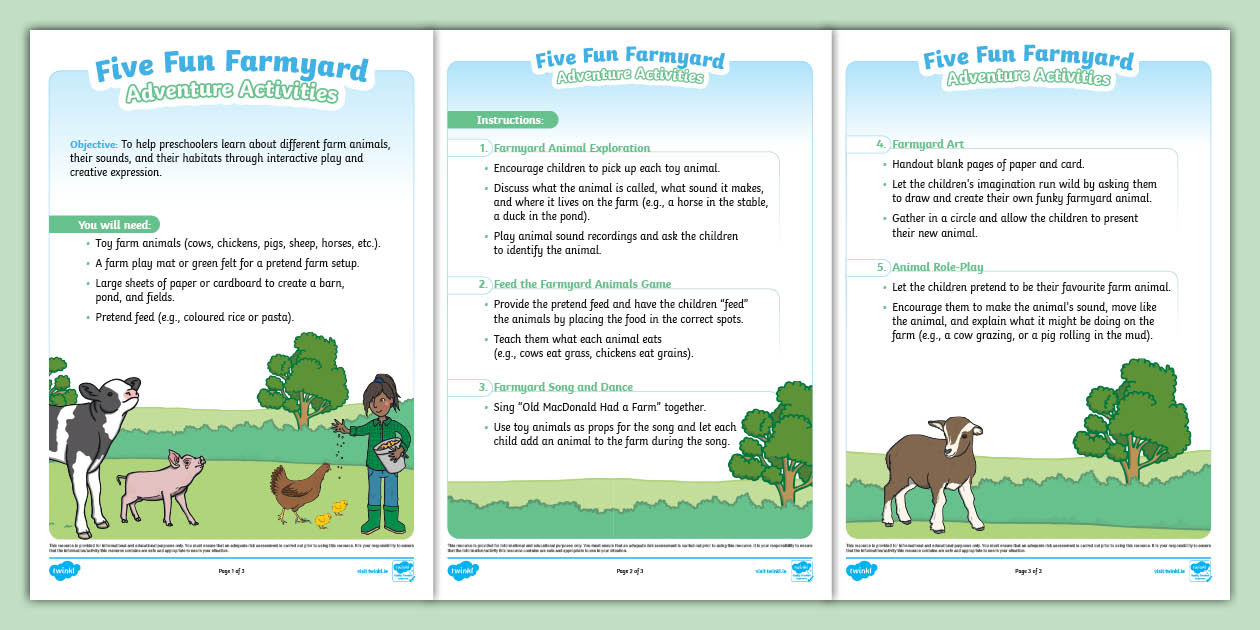 Five Fun Farmyard Adventure Activities - Twinkl