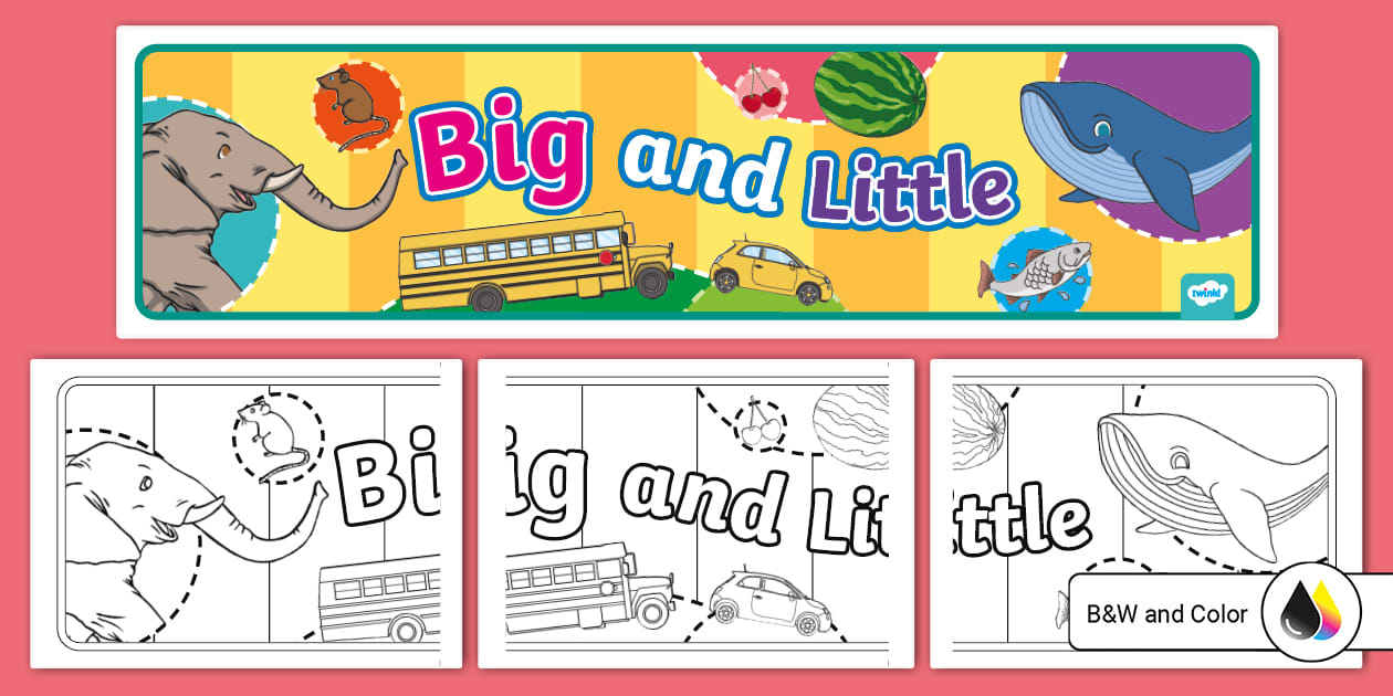 Big and Little Banner (teacher made) - Twinkl