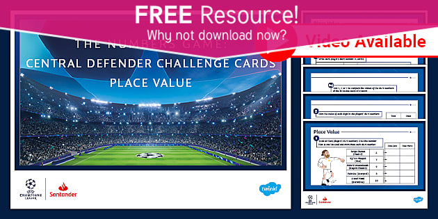 FREE! - 👉 UEFA Football Place Value Maths Games | Primary Resource