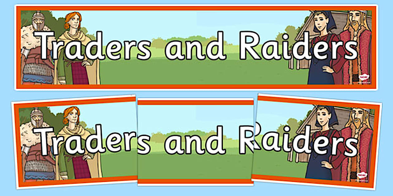 Traders and Raiders Display Banner (teacher made) - Twinkl