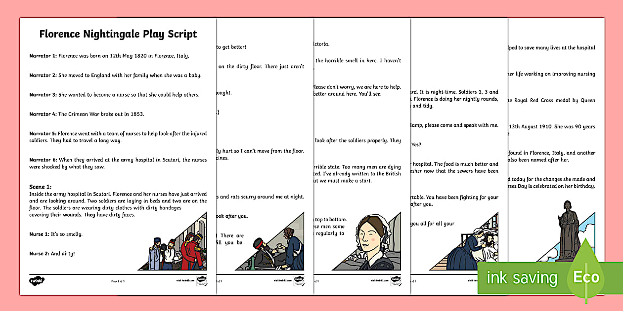 Editable KS1 Florence Nightingale Play Script - Twinkl