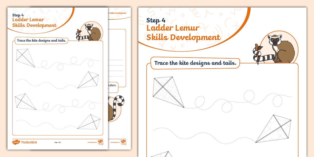 Ladder Lemur Letter Development Step 4 Handwriting Practice