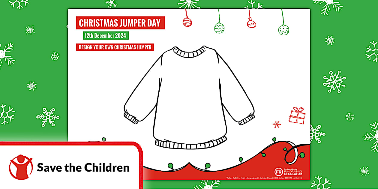 FREE! - Design a Jumper | Christmas Jumper Day Template | Twinkl
