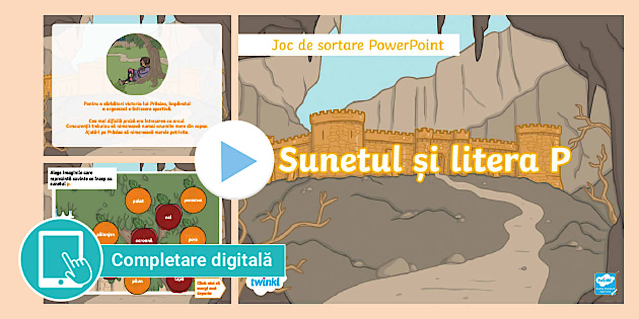 Sunetul si litera P – Joc de sortare PowerPoint - Twinkl