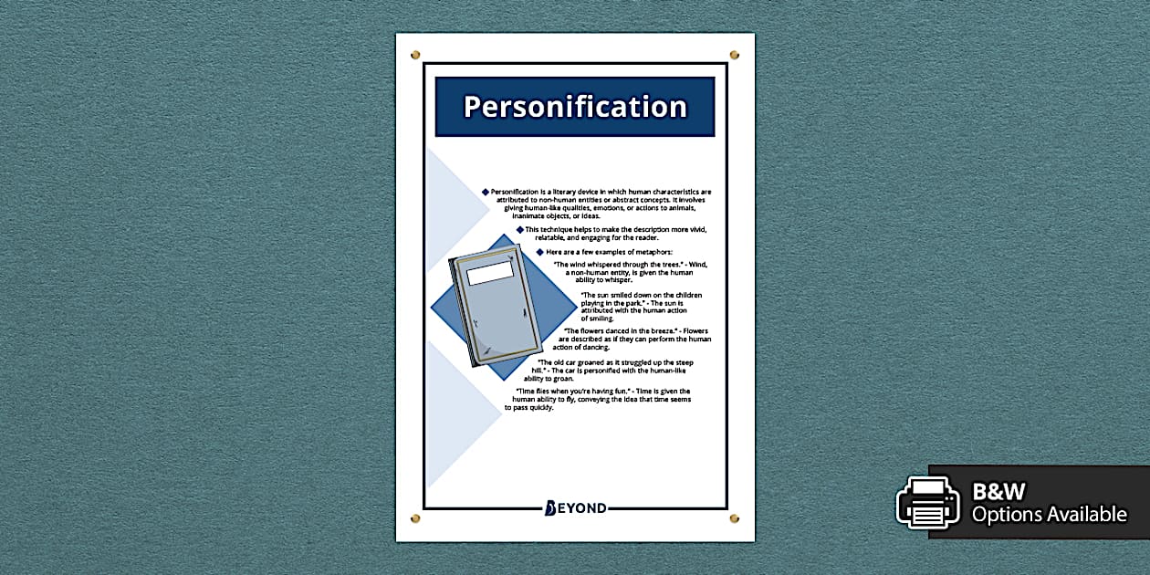 Personification Information Poster (teacher made) - Twinkl