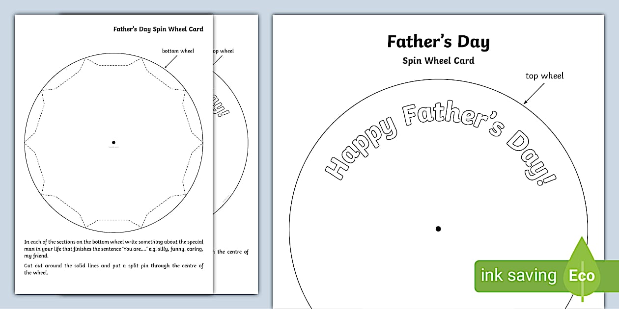 Father's Day Spin Wheel Card (ティーチャーメイド)