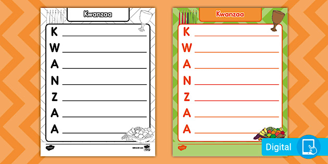 Acrostic Kwanzaa Poem Activity for Kids | Twinkl USA