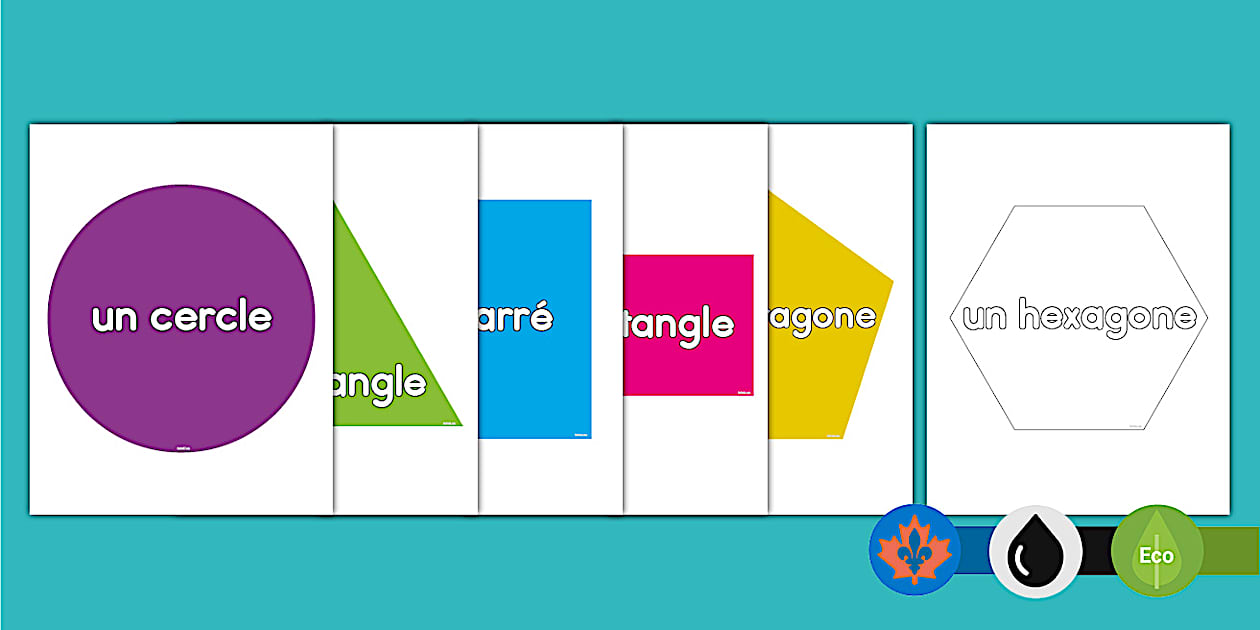 2D Shapes Display Cut-Outs | Shapes French - Twinkl