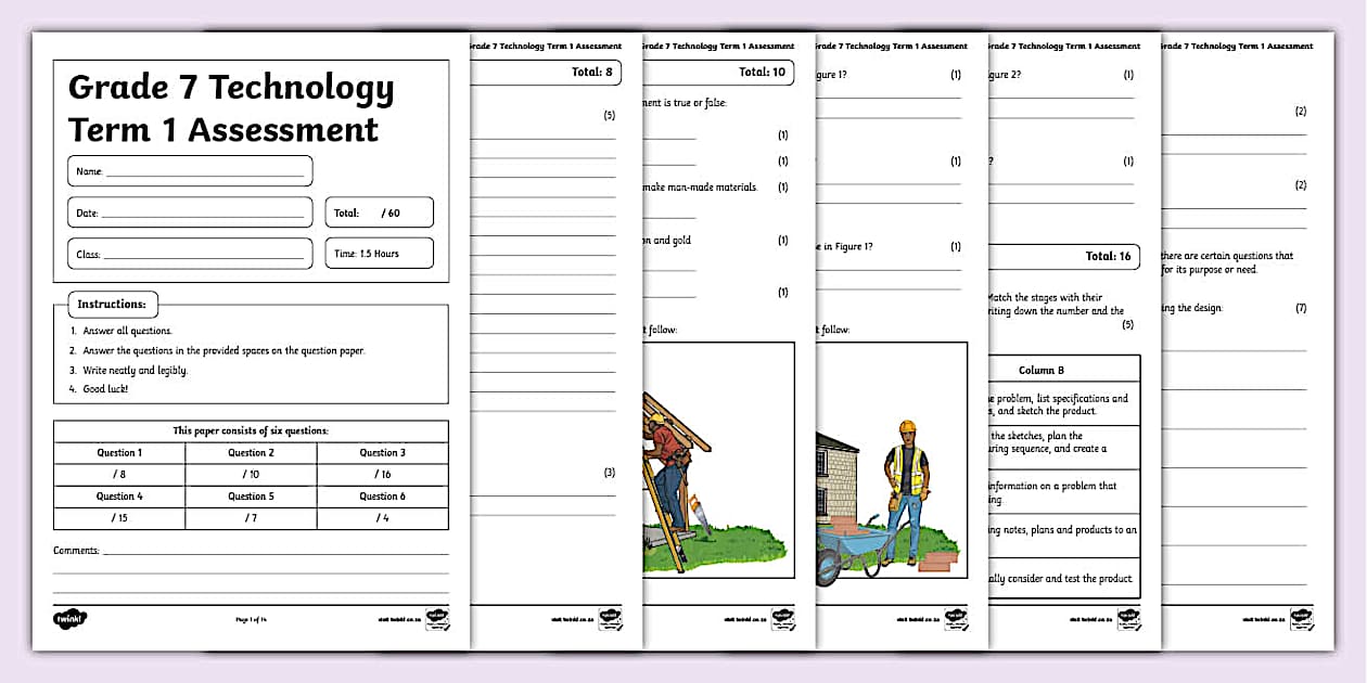 Grade 7 Technology Term 1 Assessment (teacher made) - Twinkl