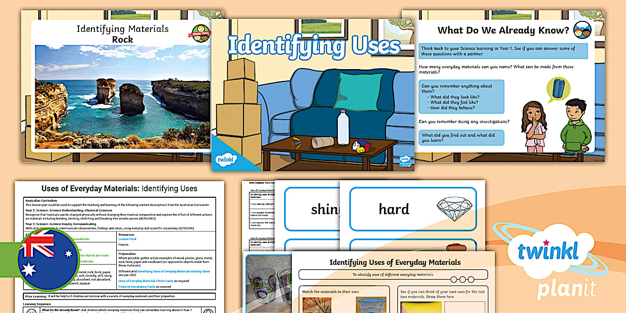 Year 2 Science Uses of Everyday Materials Lesson 1 - Twinkl