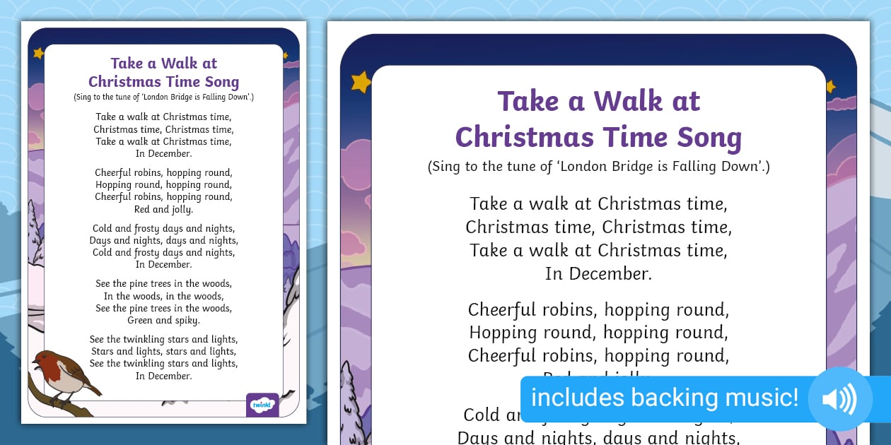 Take a Walk at Christmas Time Song | Christmas | EYFS