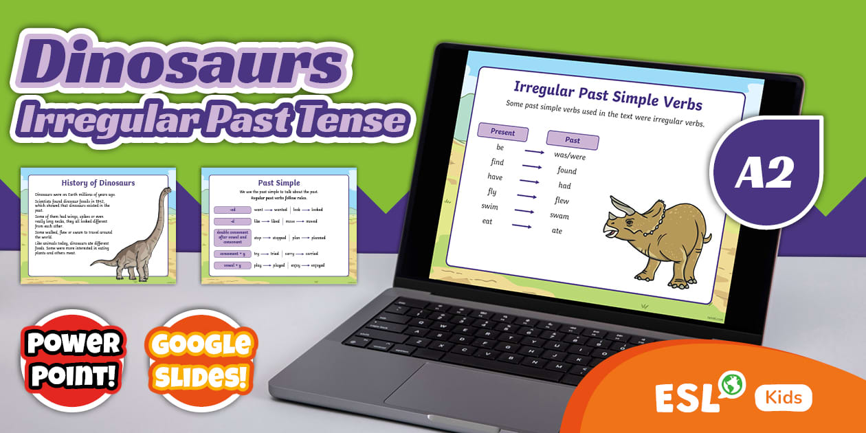 ESL Dinosaur Lesson: Irregular Past Tense