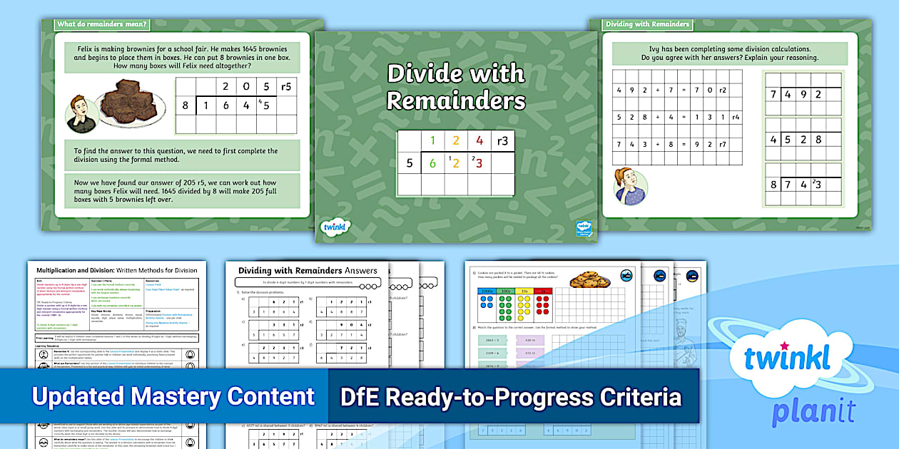 Y5 Division with Remainders Lesson Plan | Teacher-Made